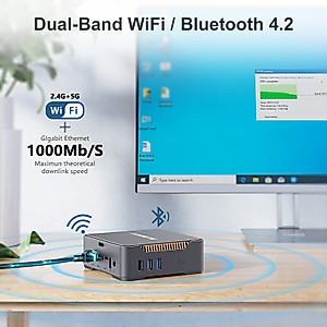 OUVISLITE Mini PC Window 11 Pro with Ιntel Celeron J4125 (Up to 2.7GHz), 8GB DDR4 128GB SSD Mini Computer Small Desktop PC Support 2TB Expansion, 4K HDMI, Triple Display, Dual WiFi, BT4.2, HTPC