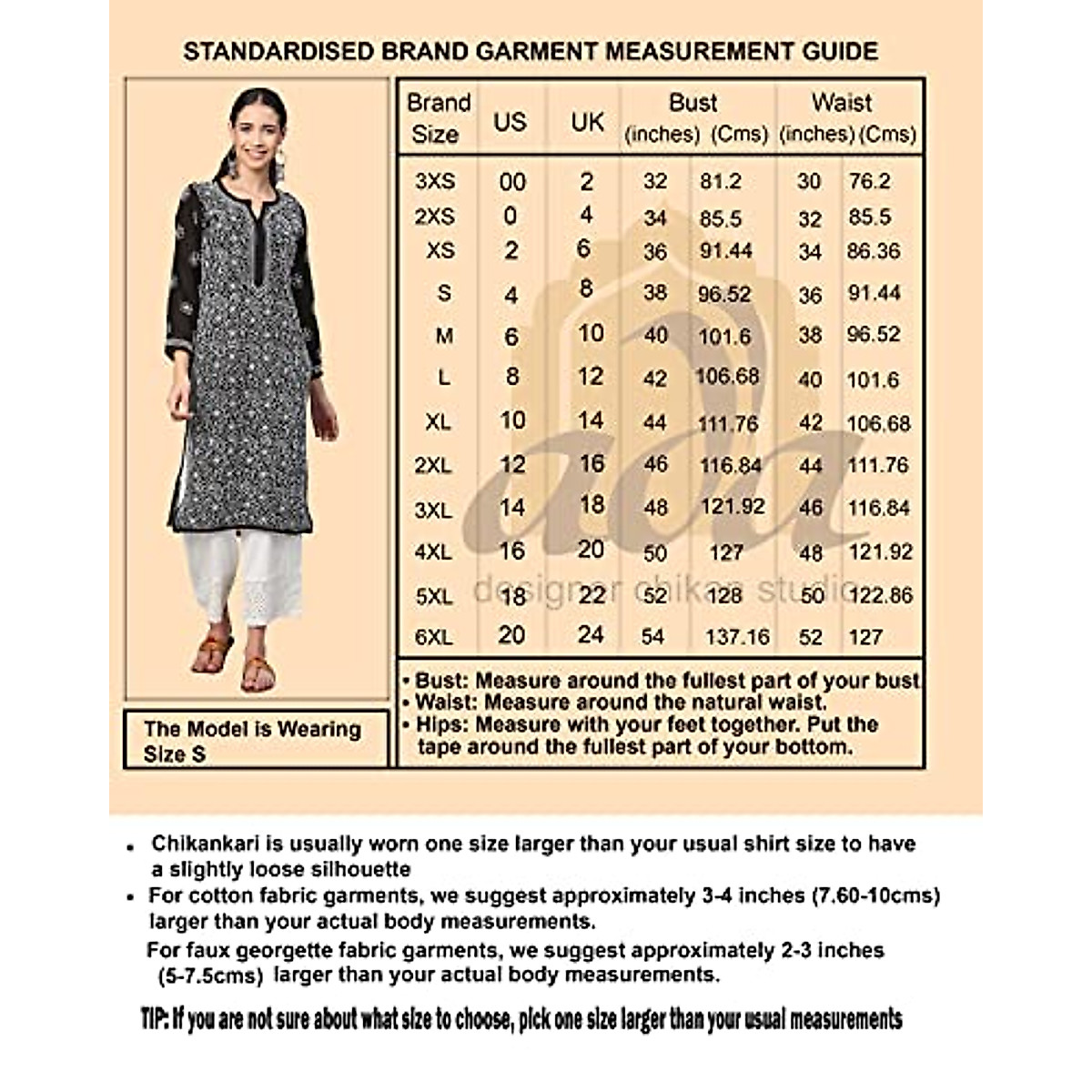 Ada Hand Embroidered Indian Chikankari Traditional Georgette Kurti Kurta Tunic Dress A411221 (L, Pink)