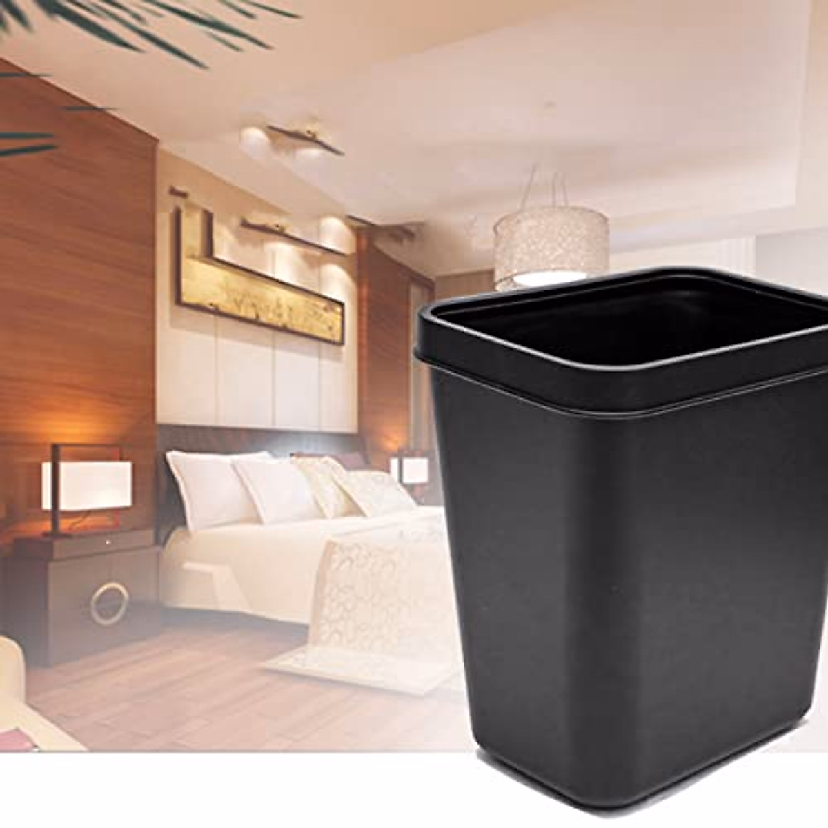 CHICIRIS Slim Trash Can, 8L Plastic Garbage Bin Rectangle Trash Bin for Kitchen Bathroom Bedroom, 10.8 x 7.9 x 11.8in (Gray)