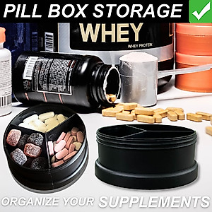 Rising Warrior Small & Large 2-Pack | Portable Protein Powder Water Bottle Funnel | Perfect for Pre-Workout, BCAA's, and Protein Powder | Keychain Water Bottle Supplement Container to-Go