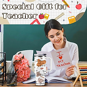 Teacher Gifts for Women, Teacher Daily Affirmations Tumbler 40 OZ, Teacher Appreciation Week Gifts, Teacher Cup, Teachers Gifts Ideas for Birthday Christmas Graduation Back to School Appreciation Mug