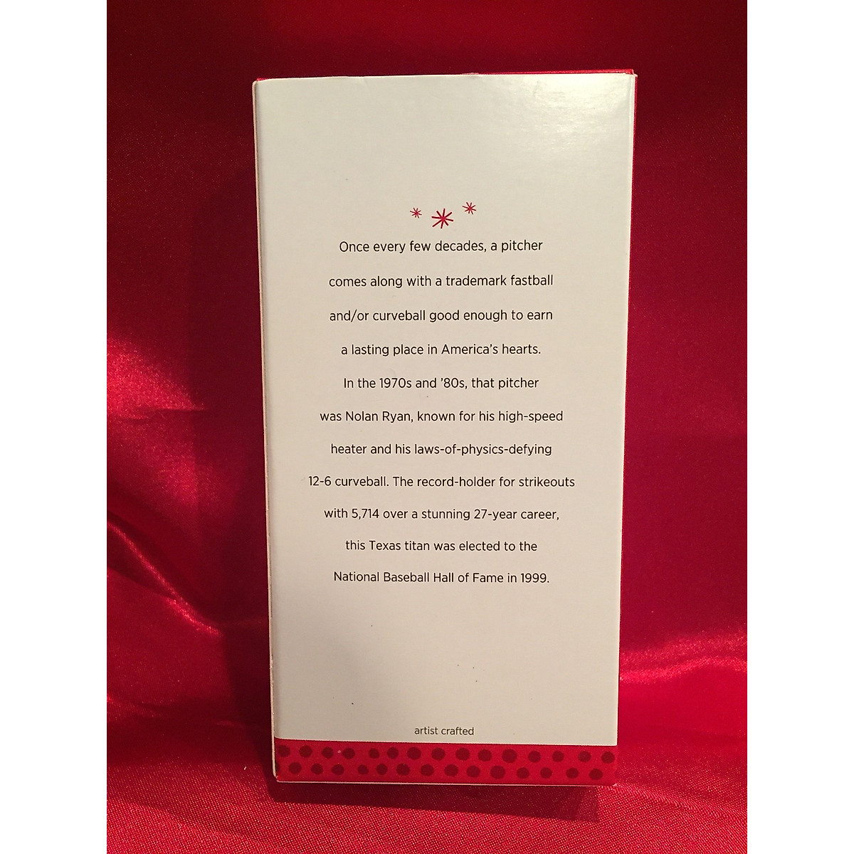 Hallmark Nolan Ryan 2013 Ornament