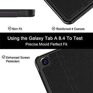 Soke Galaxy Tab A 8.4 Case 2020, Premium Shock Proof Stand Folio Case, Multi- Viewing Angles, Hard TPU Back Cover for Samsung Galaxy Tab A 8.4 inch Tablet [SM-T307],Black