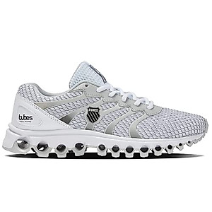 K-Swiss Women's Tubes 200 Training Shoe, White/Black/Grey, 9 M