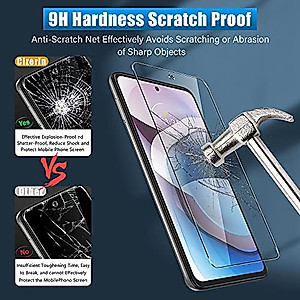 Cizerin [2+2 Pack] Tempered Glass Screen Protector for Motorola Moto One 5G Ace/ 5G UW Ace/G 5G- and Camera Lens Protector - Anti-fingerprint - Shatter Proof - 【Not for Moto One 5G/One 5G UW】