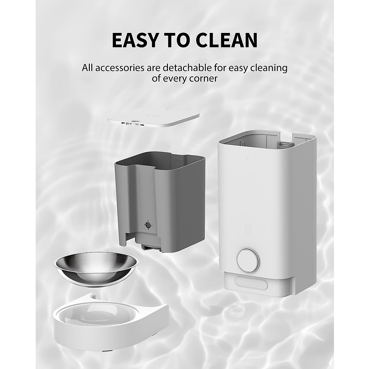 PETKIT Automatic Cat Puppy Feeder with Stainless Steel Bowl, App Control, 10 Portions,10 Meal Plans per Day, Low Food LED Indicator Pet Smart Feeder for Small Animals, Auto Pet Food Dispenser