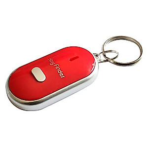 Anti-Lost Key Finder Smart Find Locator Keychain Whistle Beep Sound Control LED Torch Portable Car Key Finder