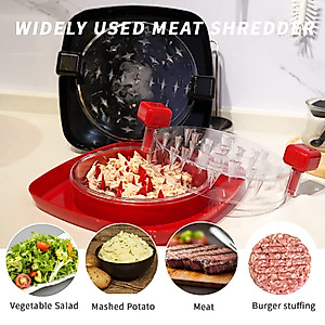 NSODREEM Chicken Shredder, Multifunctional Meat Shredder, Black, Stainless Steel, Shredding Meat, Grinding Vegetables, Making Nut Butters