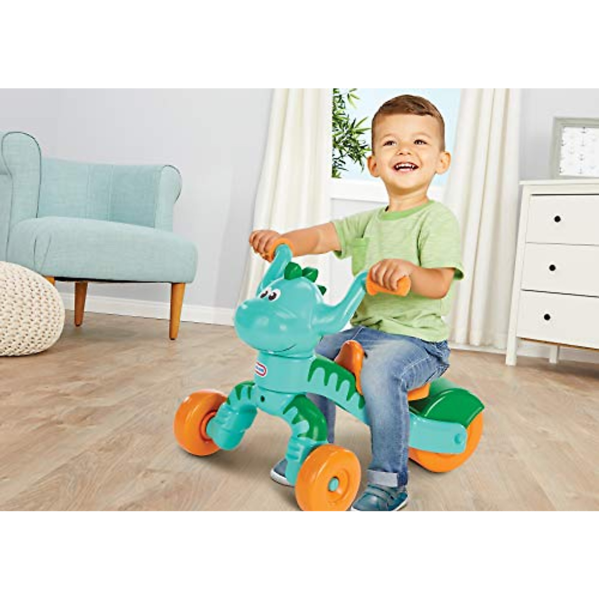 Little Tikes Go and Grow Dino Indoor Outdoor Ride On Toy Trike for Preschool Kids - Toddlers Dinosaur Inspired Toys and Toddler Trike to Develop Motor Skills for Boys Girls Age 1-3 Years