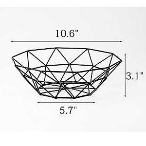 Fruit Stand Vegetables Serving Bowls Basket Holder for Kitchen Counter,Table Centerpiece Decorative,Countertop,Home Decor,Metal Iron Wire,Modern Stylish Rack for Banana,Fresh Veggie,Orange,Buffet,Eggs