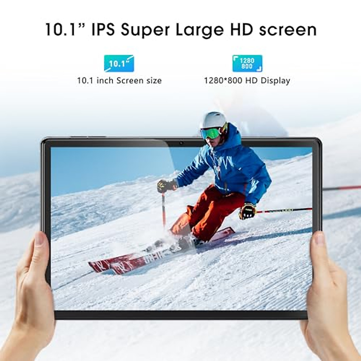 SGIN Android 13 Tablet, 10.1 Inch Tablets 4GB RAM 128GB ROM with Octa-Core 2.0Ghz Processor, 1280 * 800 Pixel IPS Screen, 2MP+8MP Camera, 6000mAh, WiFi, Bluetooth 5.0