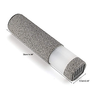 Yosoo Waterproof Solar Power Stone Pillar LED Lights Garden Lawn Courtyard Lamp