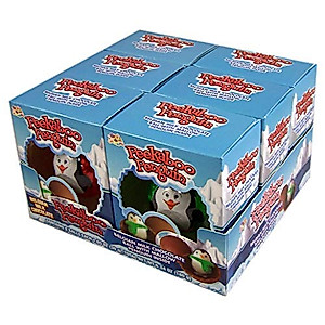 Peekaboo Penguin Milk Chocolate Balls with Marshmallow Penguins, Christmas Stocking Stuffer for Kids, Holiday Activities, (6 Pack)