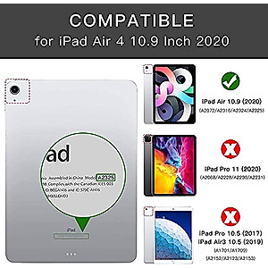 ZtotopCases for iPad Air 6th Generation 11 Inch Case M2 2024 & iPad Air 5th/4th Gen 10.9 Inch 2022/2020 & iPad Pro 11" 2018 1st with Pencil Holder, Soft TPU Back Slim Trifold Smart Cover, Marble Pink