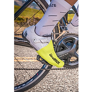 veloToze Silicone Toe Cover - Keeps feet Warm While Bike Riding in Cool, Spring Weather - for Men and Women White One Size