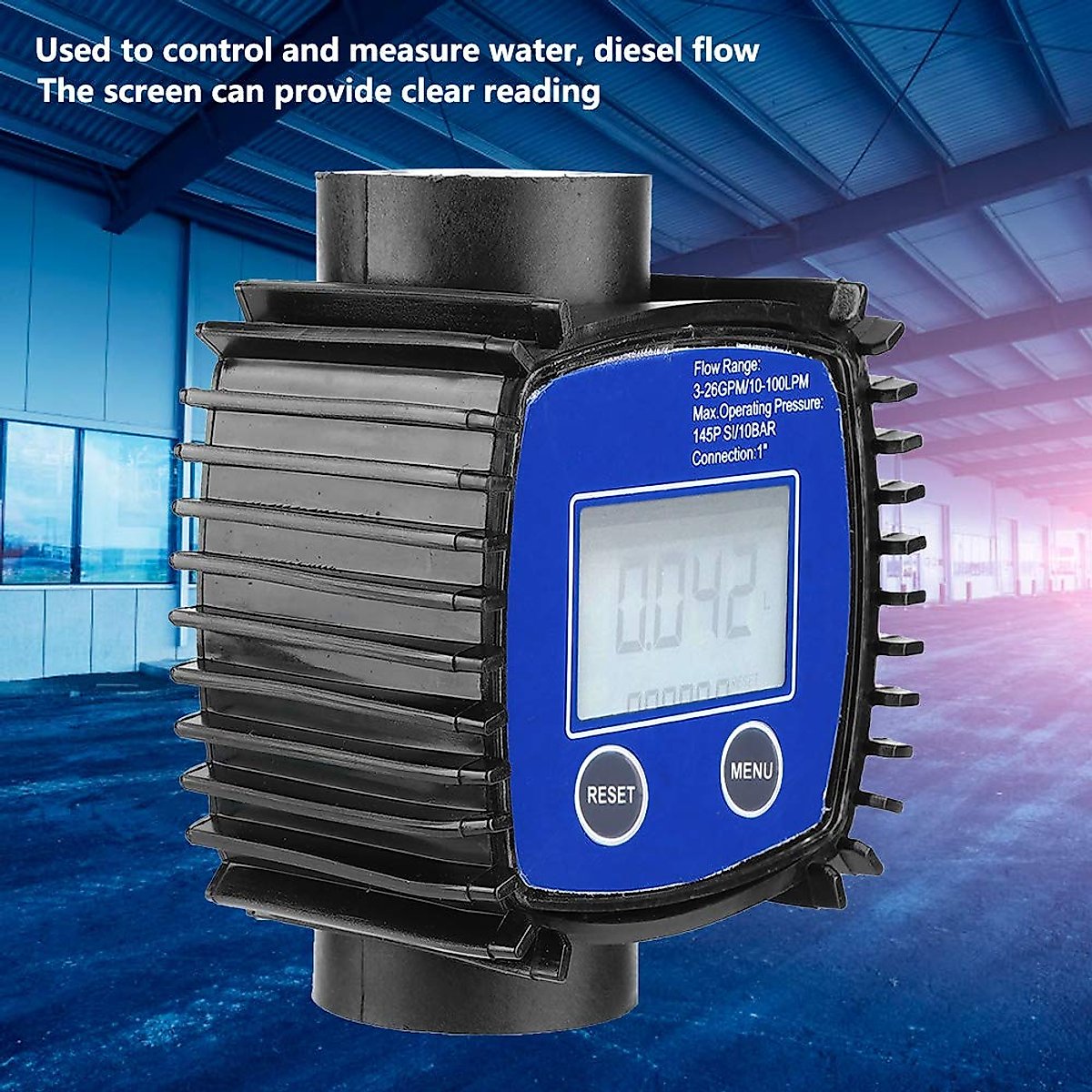 Inline Sensor Meter Digital Pipeline Water Gauge Meter 1"Turbine Flowmeter Flowmeter Measure