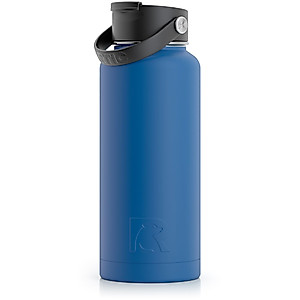 RTIC 32oz Vacuum Insulated Water Bottle, Metal, Stainless Steel, BPA Free, Reusable, Sweat-Proof Flask for Hot and Cold Drinks, Travel, Sports, Camping, Pond