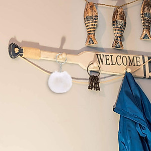 Cityelf Cute Faux Rabbit Fur Ball Pom Pom Keychain Car Key Ring Handbag Tote Bag Pendant Purse Charm (white)