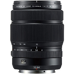 Fujifilm GFX 100S Medium Format Mirrorless Camera, Black with Fujifilm GF 32-64mm f/4 R LM WR Wide-Angle Zoom Lens