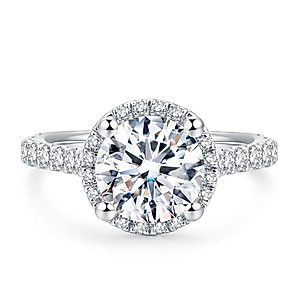 HAFEEZ CENTER Moissanite Rings for Women True D Color 2ct Moissanite Engagement Rings for Women Promise Ring Travel Ring (moissanite-ring, 6.5)