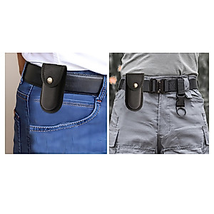 Obfuscate Nylon Pocket Knife Sheath for Carrying Folding Knives and Accessories with Snap Closure and Vertical Carry Belt Loop Belt Knife Holster Nylon Utility Holster of Outdoor or EverydayUse 4 PCS