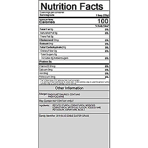 Edible Easter Basket Candy Grass Green Apple, Pack of 2