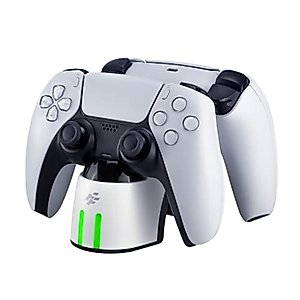 MEGACOM PS5 Controller Charging Station, Charger Sation for Playstation5 with Dual Stand Charger Dock, Led Indicator, Overcharging Protection, USB Powered (Controller Sold Separately)