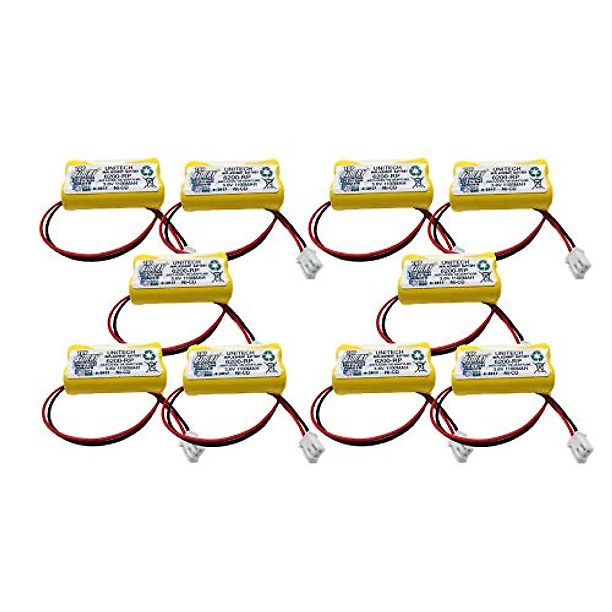 10PC UNITECH 6200RP,3.6V NICAD Battery Replacement
