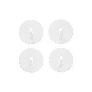 Three By Three Seattle Spot-On! Magnet Hooks, Pack of 4, White (24253)