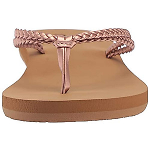 Roxy Women's Costas Sandal Flip Flop, Rose Gold, 8 M US