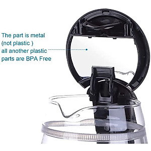 LUMAMU Glass Electric Kettle, Tea Kettle Water Boiler with Boil-Dry Protection, LED Indicator, Double Wall Temperature Control, 1500W Wide Opening, BPA Free