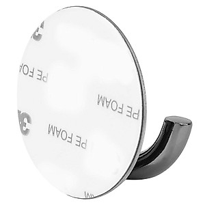 Zerodis Door Hangers Stainless Steel + Zinc Alloy Adhesive Hanger Hang Door Wall Kitchen Bathroom (Black)