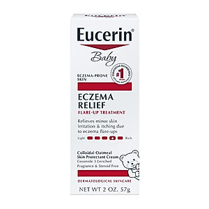 Eucerin Baby Eczema Relief Flare-Up Treatment, Baby Eczema Cream with Colloidal Oatmeal, 2 Oz Tube