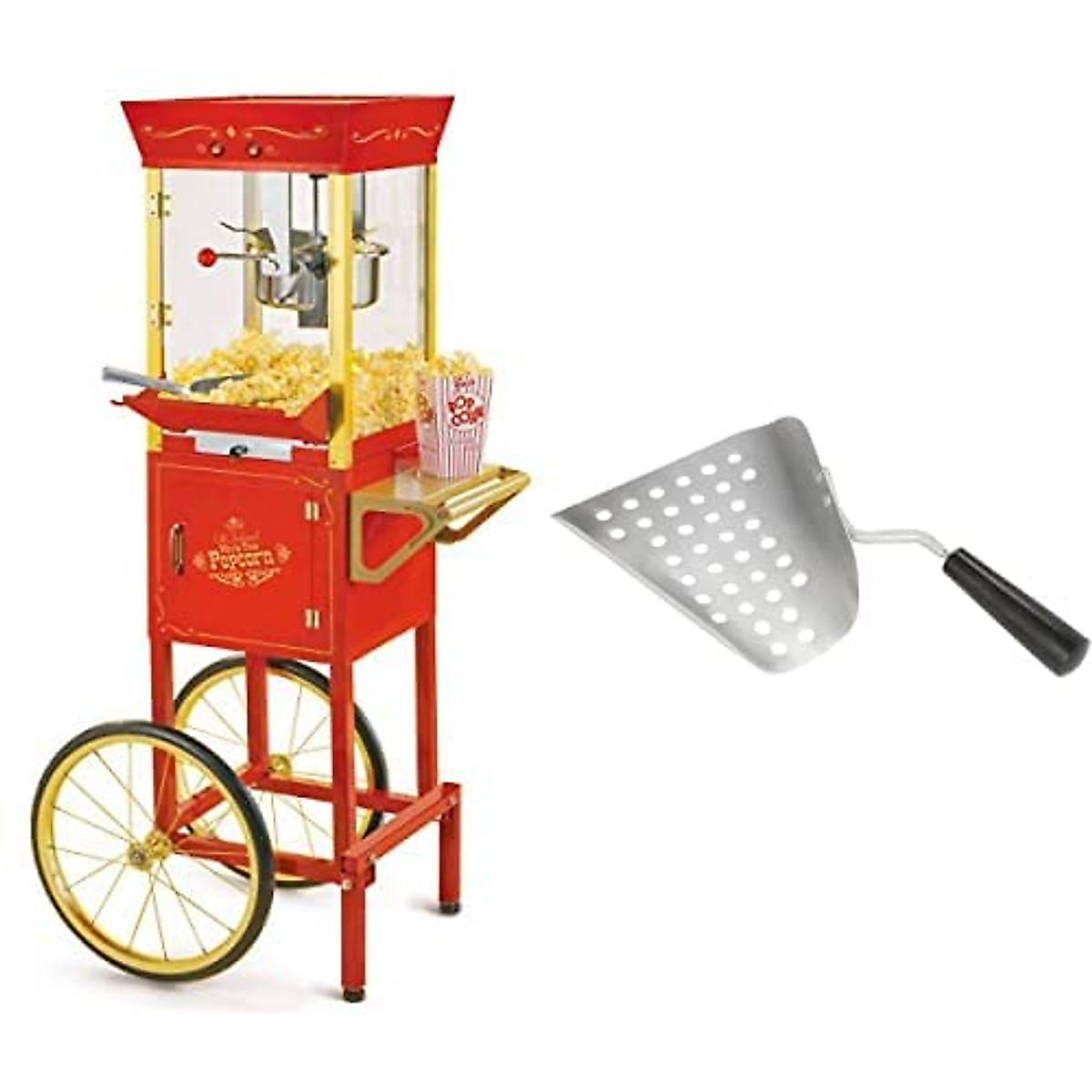 Nostalgia Popcorn Maker Machine + Benchmark 42030 Aluminum Speed Scoop