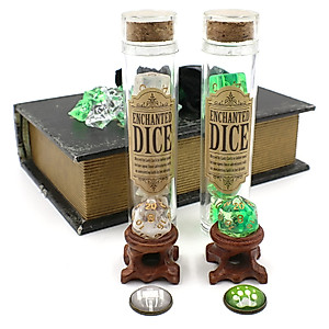 Dahan Dice Druid and Cleric Gift Set with Dice, Box, D20 Stand and Tokens