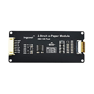 Ingcool 2.9inch e-Ink Display Module, 296x128 Resolution Two-Color e-Paper Display epaper Screen for Raspberry Pi/Jetson Nano/Arduino/Nucleo,SPI Interface Support Partial Refresh