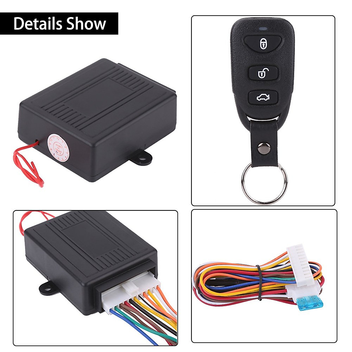 Car Remote Central Locking Kit Keyless Entry System Universal Remote Central Door Lock Kit Locking with Trunk Release