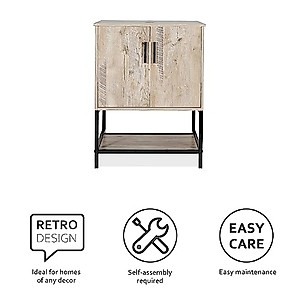 eclife 24" Bathroom Vanity Sink Combo Cabinet Modern Stand Pedestal Gold Boat Tempered Glass Vessel Sink & 1.5 GPM Water Save Faucet & Solid Brass Pop Up Drain (A29GD B16AK)