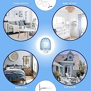 Bug Zapper Indoor, Electric Mosquito Killer,Flying Insect Trap Plug in for Mosquitoes, Gnats, Fruit Flies, Night Light for Living Room, Home, Kitchen, Bedroom, Baby Room, Office (2 Pack)