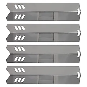 4-Pack BBQ Grill Heat Shield Plate Tent Replacement Parts for Backyard Classic GBC1462W-C - Compatible Barbeque Stainless Steel Flame Tamer, Flavorizer Bar, Vaporizer Bar, Burner Cover 15"