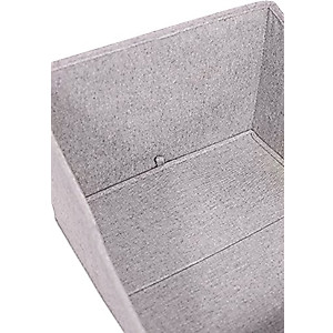 Internet's Best Open Cloth Storage Bin - Closet Shelf Storage Box - Organize Sheets Blankets Towels Sweaters Scarfs - Grey (1 Pack)