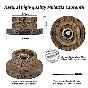 Fkamz Whiskey Smoker Kit with Torch, Cocktail Smoker Kit Gifts for Men, Bourbon Smoker Kit with 6 Flavors Wood Chips Old Fashioned Drink Smoker Infuser Kit - Gift for Whiskey Lovers, Dad, Husband, Men (Butane Not Included)