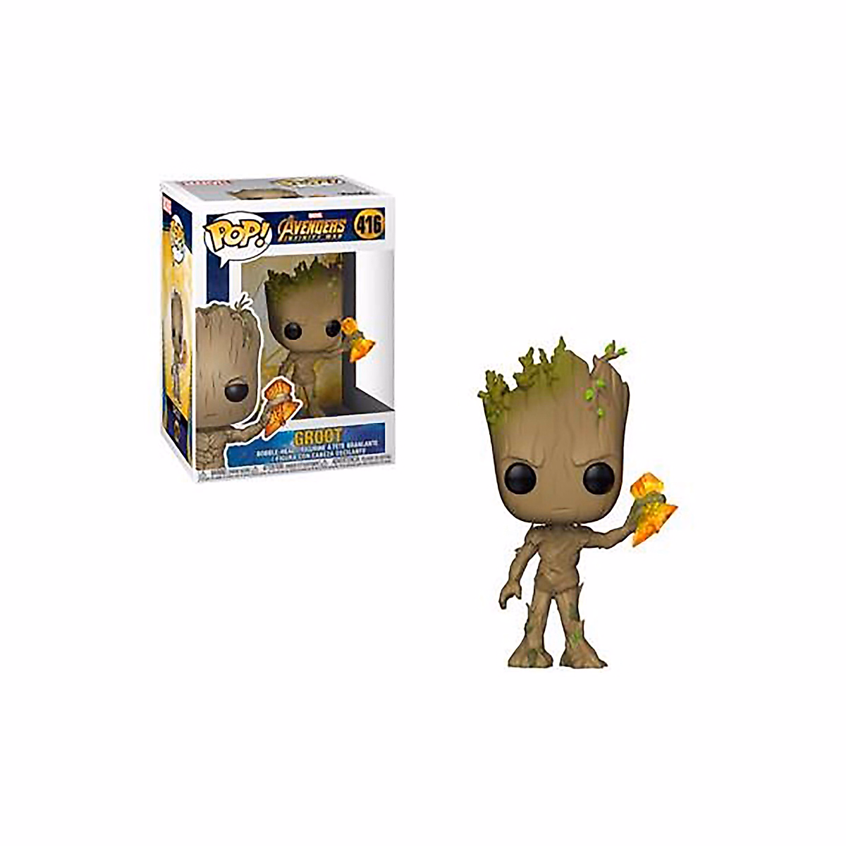 Funko POP! Marvel: Avengers Infinity War - Groot with Stormbreaker -,Multicolor, Standard