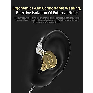 erjigo KZ ZSN PRO X Hybrid Banlance Armature with Dynamic in-Ear Earphone ERJIGO ZSNPROX 1BA+1DD HiFi Headset ZSNPRO X erabuds (Without Mic, Black)