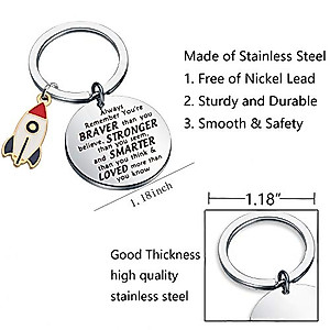 WSNANG Rocket Ship Keychain Jewelry Astronomy Astronaut Gift (keychain)