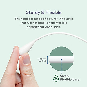 ARCA PET Cotton Swabs for Dogs and Cats - Cat & Dog Ear Cleaner Long Cotton Swab - Extra Large Cotton Head, Cat & Dog Ear Cleaning Kit for Puppies, Multipurpose Pet Cotton Swabs (Extra Large 100 Buds)