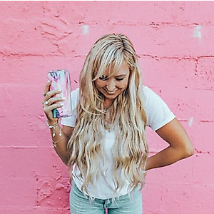 Seriously Ice Cold SIC 20 Oz. Double Wall Vacuum Insulated 18/8 Stainless Steel Travel Tumbler Mug | Powder Coated with Splash Proof BPA Free Lid | Coffee, Tea, Wine, and Cocktails (Cotton Candy)