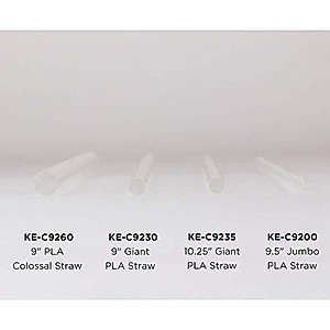 Karat Earth KE-C9230 9" PLA Straws 7mm Wrapped (Case of 2500)