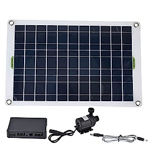 Solar Water Pump Kit, 800L h Solar Powered Submersible Pump with 50W 12V Solar Panel, Ideal for Small Pond, Garden, Pool, Fish , Birdbath, Hydroponics, Aquaculture