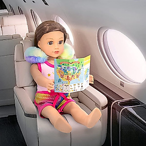 ZITA ELEMENT 24 Pcs 18 Inch American Doll Accessories Clothes and Suitcase Set Including 18 Inch Doll Clothes Suitcase Backpack and Other Travel Set